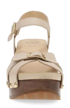 Dansko Alanna Ankle Strap Platform Wedge Sandal - Vanilla