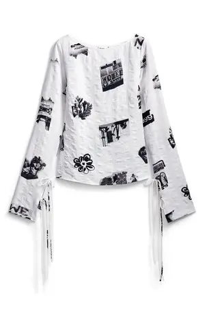 Desigual Textured Graphic Top
