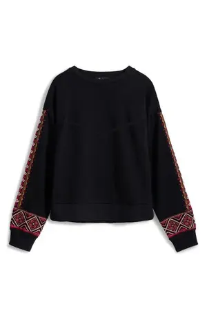 Desigual Embroidered Sleeve Sweatshirt