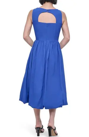 Dkny Drop Waist Bubble Hem Midi Dress