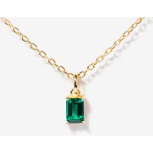 LITTLE SKY STONE Birthstone Pendant Necklace Emerald / May