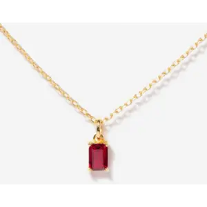 LITTLE SKY STONE Birthstone Pendant Necklace Ruby / July