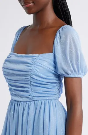 JUMP APPAREL Glitter Minidress - Light Blue