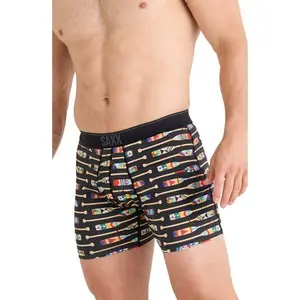SAXX Quest Quick Dry Mesh Boxer Briefs Black