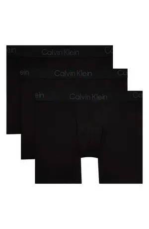 Calvin Klein Ultra-soft Stretch Modal 3-pack Boxer Briefs Black/black/black
