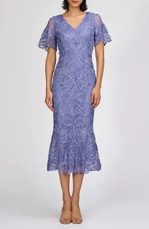 Js Collections Camila Soutache Lace Cocktail Dress