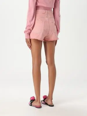 Dolce & Gabbana Denim Shorts With Raw Hem - Pink