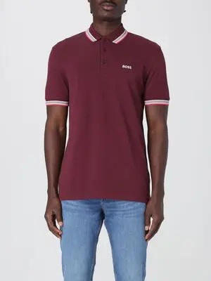 BOSS Polo Shirt Men Burgundy