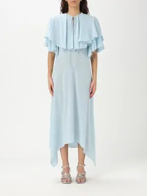 Stella McCartney Ruffled Cape Dress - Sky Blue