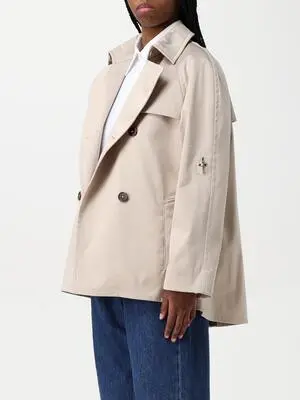 FAY Double Breasted Belted Jacket - Beige