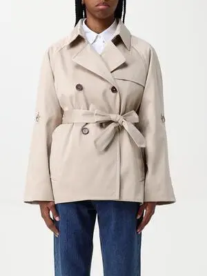 FAY Fay Double Breasted Belted Jacket Beige