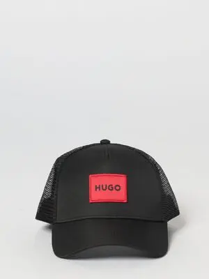 Hugo Cotton And Mesh Nylon Baseball Cap - Black