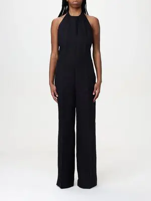 TWINSET Halter Neck Jumpsuit With Wide Leg - Black