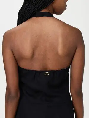 TWINSET Halter Neck Jumpsuit With Wide Leg