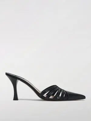 Paris Texas Pointed Toe Stiletto Mules - Black