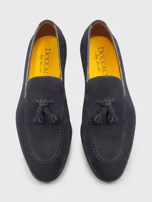 DOUCAL'S Suede Tassel Loafers - Blue