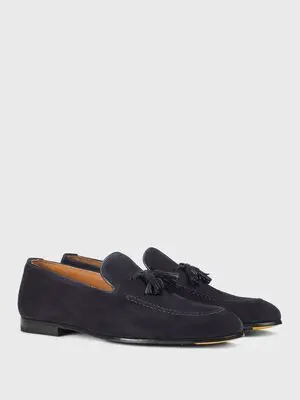 DOUCAL'S Suede Loafers With Tassel Detail - Blue