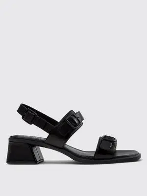 Camper Heeled Sandals With Buckles - Black