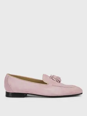 DOUCAL'S Suede Tassel Loafers - Pink