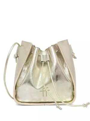 FORTE_FORTE Leather Bucket Bag - Gold