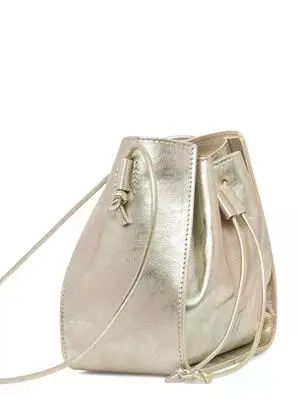 FORTE_FORTE Leather Bucket Bag - Gold