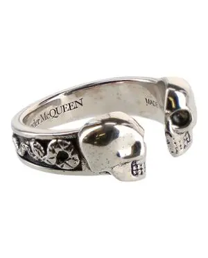Alexander McQueen Decorative Skull Ring - Silver