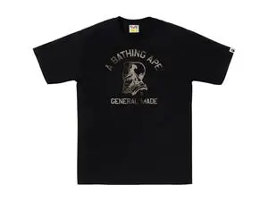 A BATHING APE High Tone Bleach General Made Tee Shirt - Black