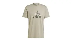 Adidas Train Essentials Camo Graphic Logo T-shirt - Silver Pebble