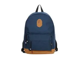 A BATHING APE Ape Head Patch Cordura Daypack - Navy Blue