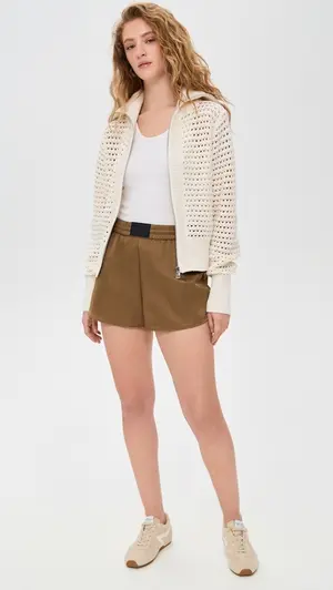 Varley Eloise Full Zip Knit Cardigan - Egret