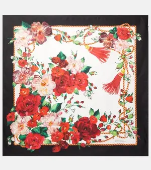 Dolce & Gabbana Floral Silk Twill Scarf - Multicoloured