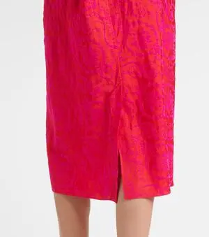 Dries Van Noten Printed Pencil Skirt