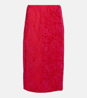 Dries Van Noten Printed Pencil Skirt - Pink