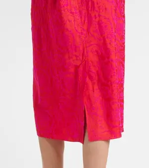 Dries Van Noten Printed Pencil Skirt
