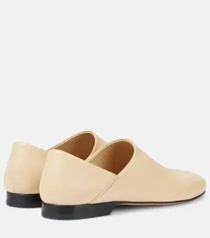 LEMAIRE Convertible Leather Slip-on Shoes - White