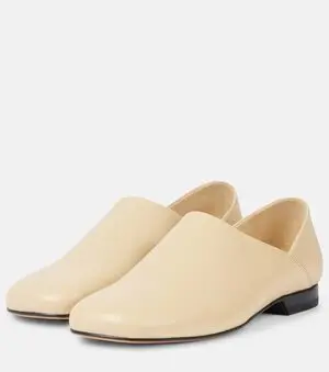 LEMAIRE Convertible Leather Slip-on Shoes - White