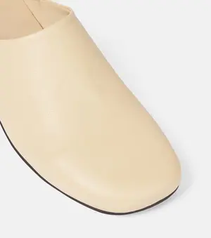 LEMAIRE Convertible Leather Slip-on Shoes - White