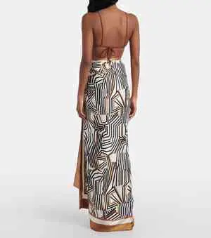 Max Mara Ottico Silk Beach Cover-up