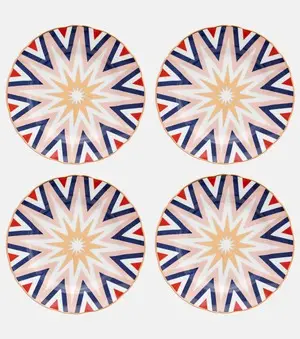 BITOSSI Folgore Set Of 4 Dessert Plates - Multicoloured