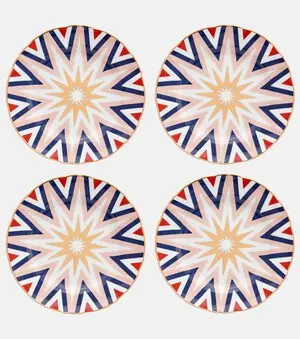 BITOSSI Folgore Set Of 4 Dessert Plates - Multicoloured