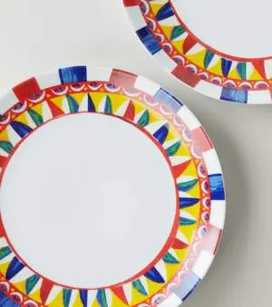 Dolce & Gabbana Set Of 2 Porcelain Dinner Plates - Multicoloured