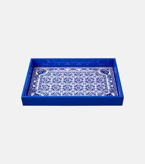 Dolce & Gabbana Blu Mediterraneo Wooden Tray - Multicoloured