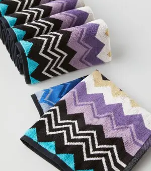 Missoni Giacomo Zigzag Set Of 6 Terry Face Towels - Multicoloured