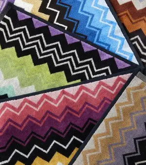 Missoni Giacomo Zigzag Set Of 6 Terry Face Towels - Multicoloured