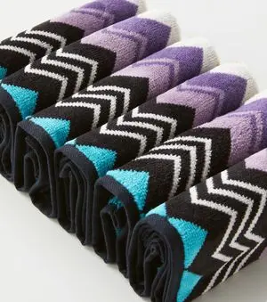 Missoni Giacomo Zigzag Set Of 6 Terry Face Towels - Multicoloured