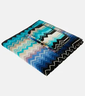 Missoni Giacomo Set Of 2 Cotton Terry Towels - Multicoloured