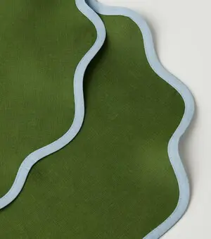 La DoubleJ Rainbow Bosco Cloud Set Of 2 Placemats - Green
