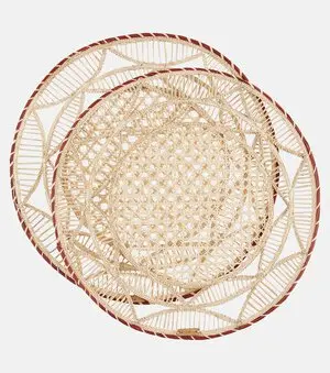 La DoubleJ Sol Brick Set Of 2 Woven Placemats - Beige