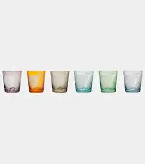 POLSPOTTEN Peony Set Of 6 Tumblers - Multicoloured
