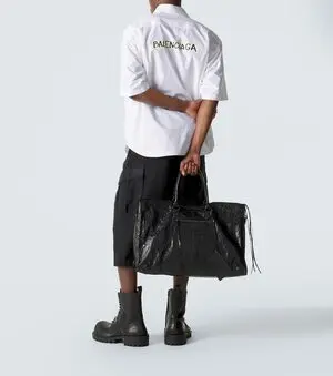 Balenciaga Le City Leather Duffel Bag - Black